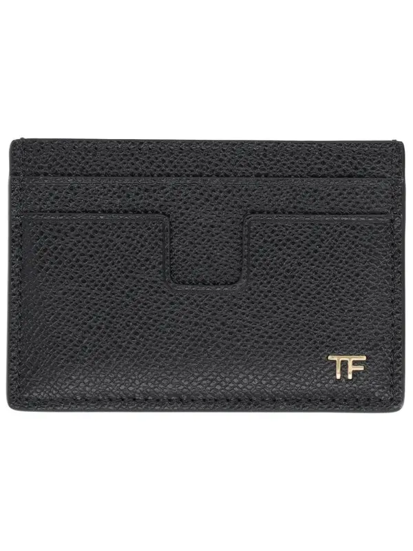 TOM FORD Small Grain Leather Cardholder - Black