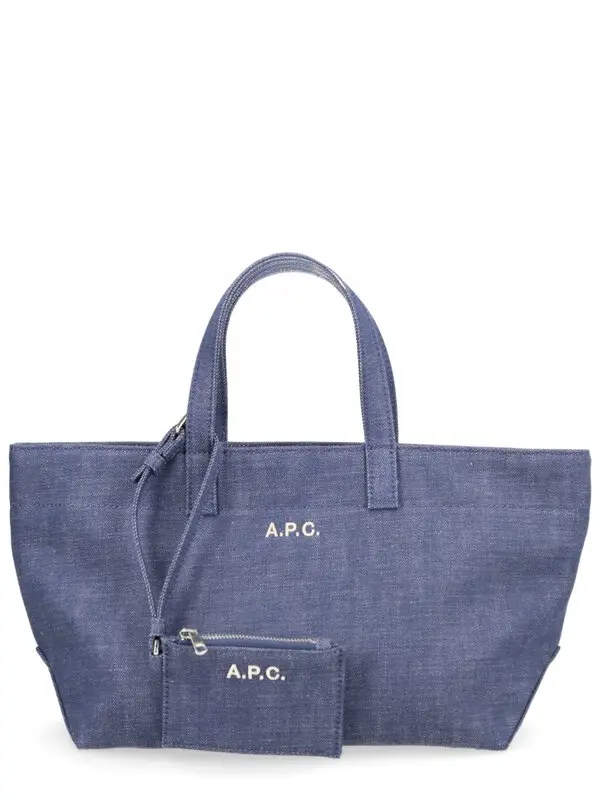 A.p.c. Mini Drummer Tote Handbag - Blue