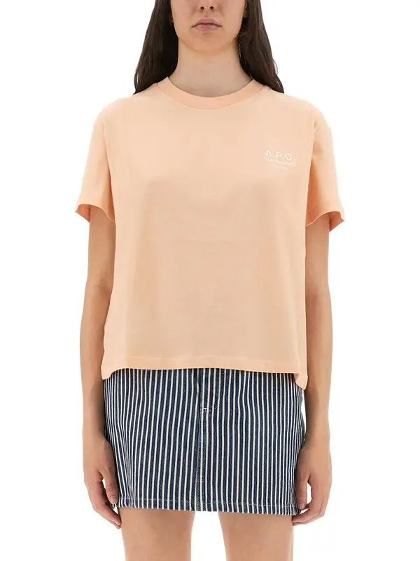 A.p.c. Boxy Fit Organic Cotton T-shirt - Pink