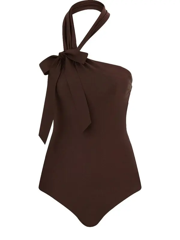Zimmermann Awaken One-shoulder Swimsuit - Brown