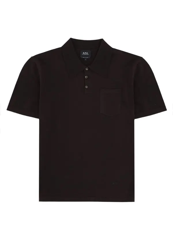A.p.c. Classic Cotton Polo Shirt For Ss26 Collection - Brown