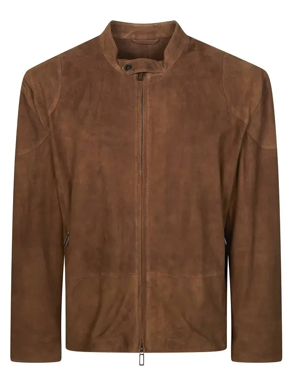 PAOLO PECORA Suede Biker Jacket