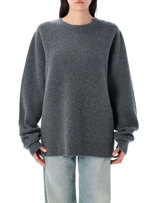EXTREME CACHMERE Ribbed Pure Cashmere Crew Sweater
