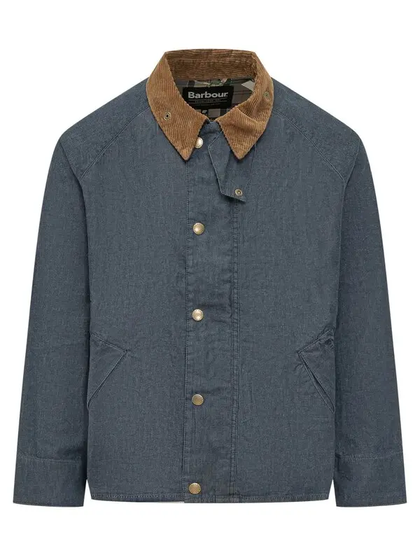 Barbour Transport Jacket With Corduroy Collar - Indigo