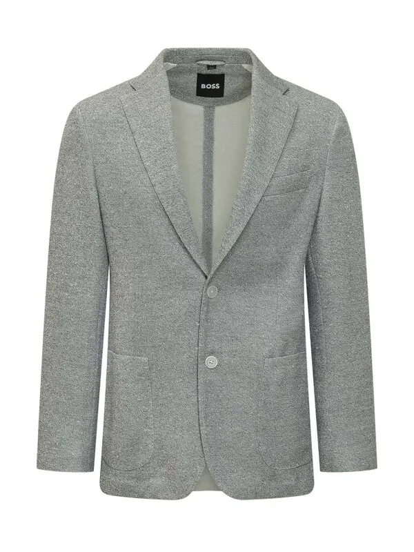 BOSS Soft Fabric Blazer - Open Blue
