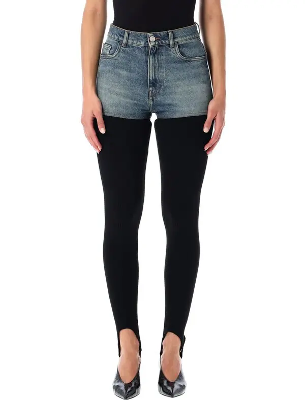 Coperni Hybrid Rib Denim Pants - Blue