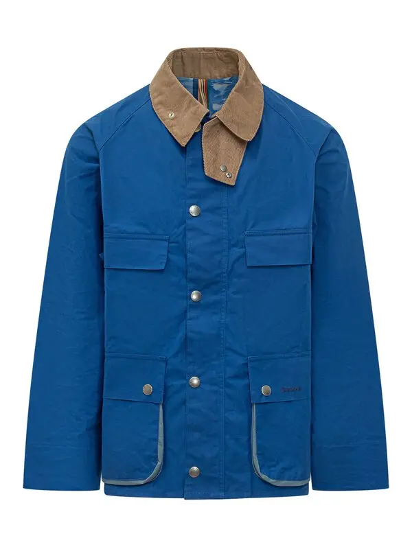 PAUL SMITH LOVES BARBOUR Cotton Bedale Jacket With Velvet Collar