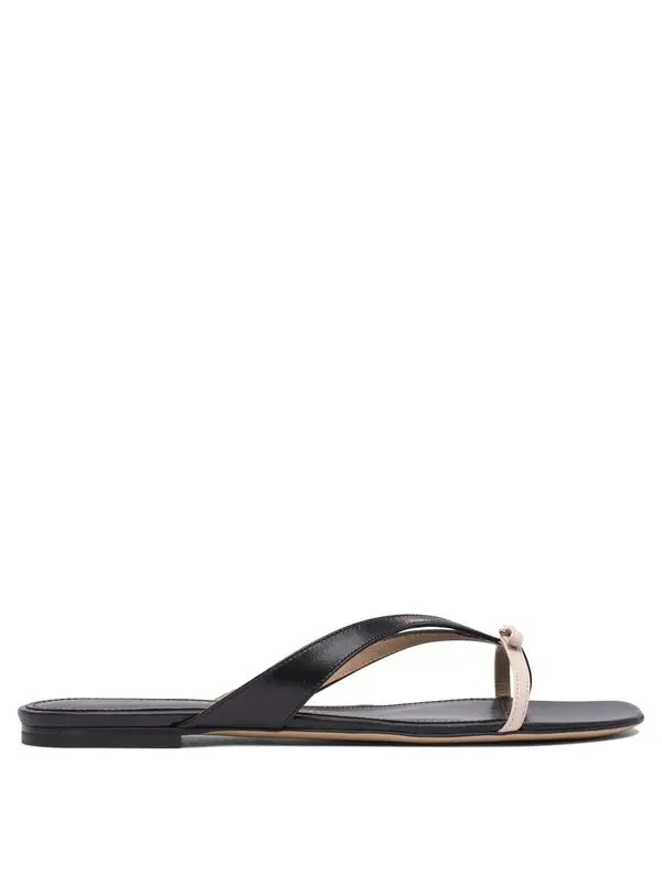 FERRAGAMO Mini Bow Flip-flop Sandals - Black