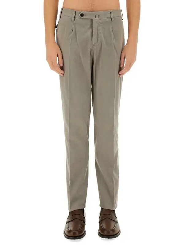PT TORINO Tailored Gabardine Trousers - Grey