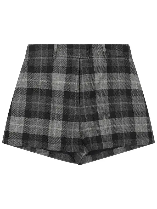 Dior Tartan Virgin Wool Mini Shorts - Multicolour
