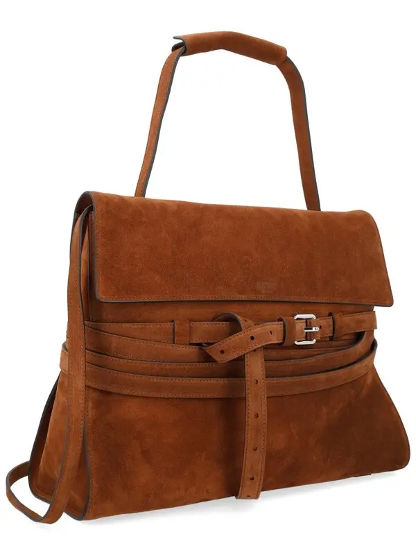 Moschino Tie Detailed Medium Handbag - Brown