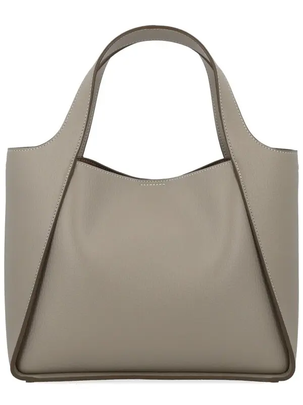 Stella McCartney The Falabella Mini Faux Brushed-leather Shoulder Bag - Grey