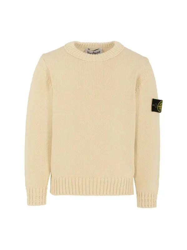 Stone Island Crewneck Logo Detail Knit - Multicolour