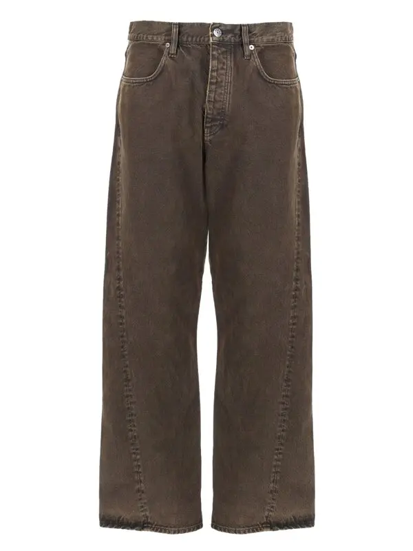 SUNFLOWER Wide Twist Jeans - Brown