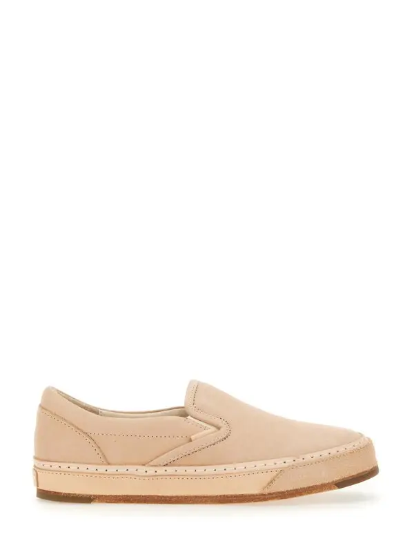 HENDER SCHEME Leather Slip-on Sneakers - Beige