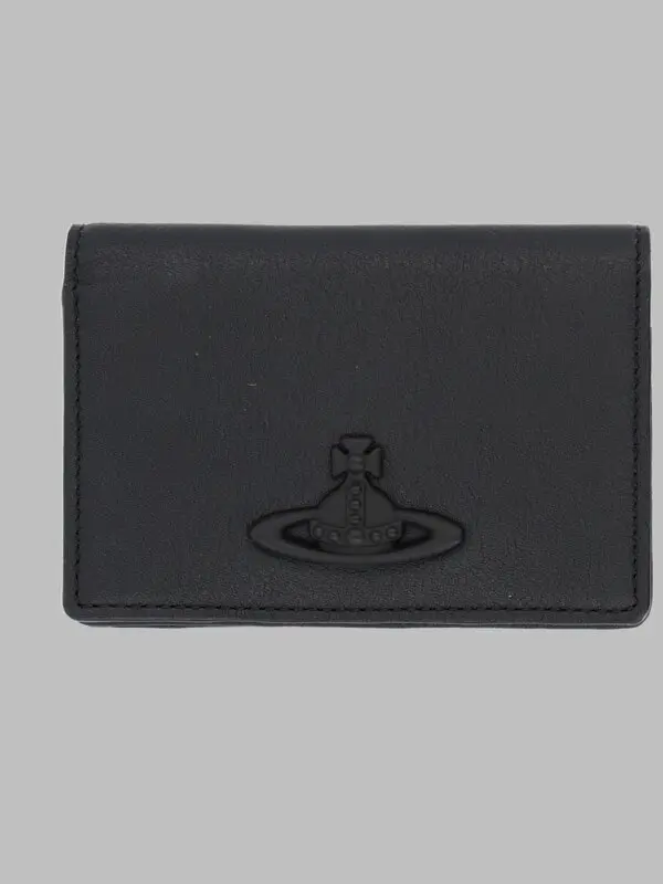 VIVIENNE WESTWOOD Compact Leather Card Holder Wallet
