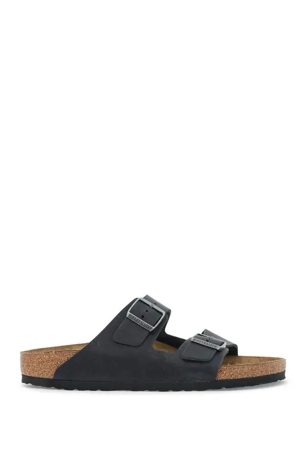 BIRKENSTOCK Leather Arizona Slip-on Sandals - Black
