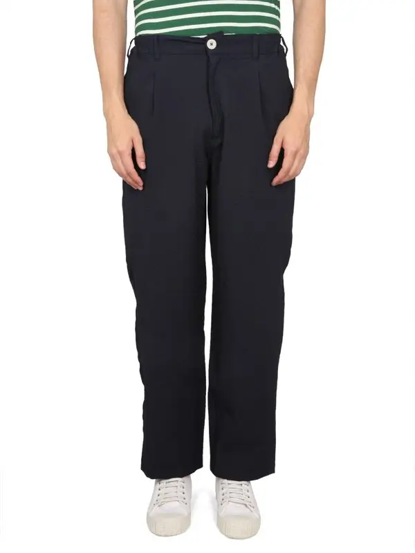 Howlin' Textured Button-down Trousers - Blue