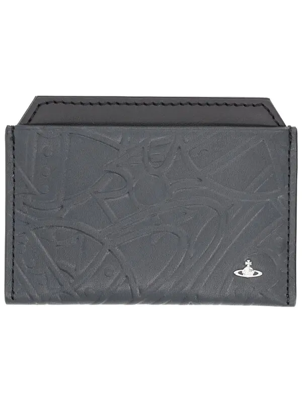 VIVIENNE WESTWOOD Mini Cow Leather Wallet For - Black
