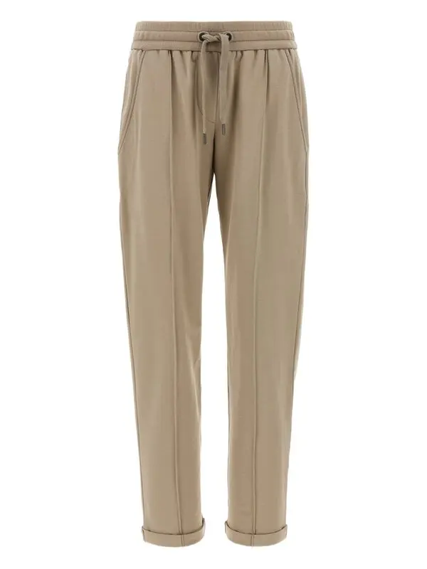 Brunello Cucinelli Sweatpants With Monil Chain - Blue