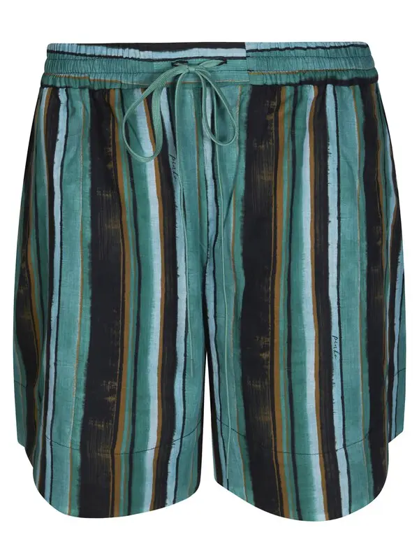 Pinko Striped Drawstring Shorts - Multicolor