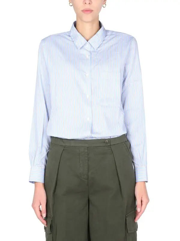 Aspesi Striped Button-up Shirt With Classic Collar