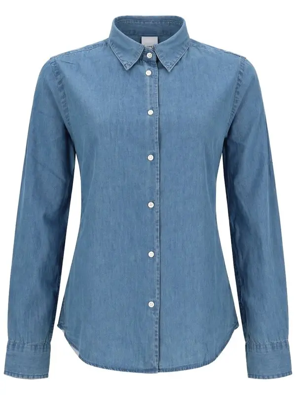 Aspesi Long Sleeve Cotton Shirt - Denim