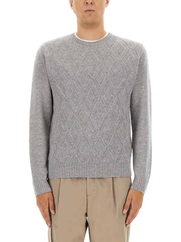 Herno Diamond-patterned Cashmere Pullover