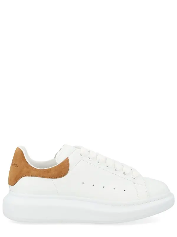 Alexander McQueen Oversized Calfskin Sneakers - White