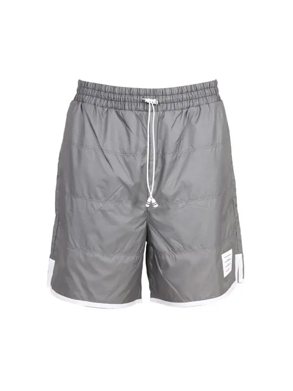 Thom Browne Sporty Ripstop Bermuda Shorts - Silver