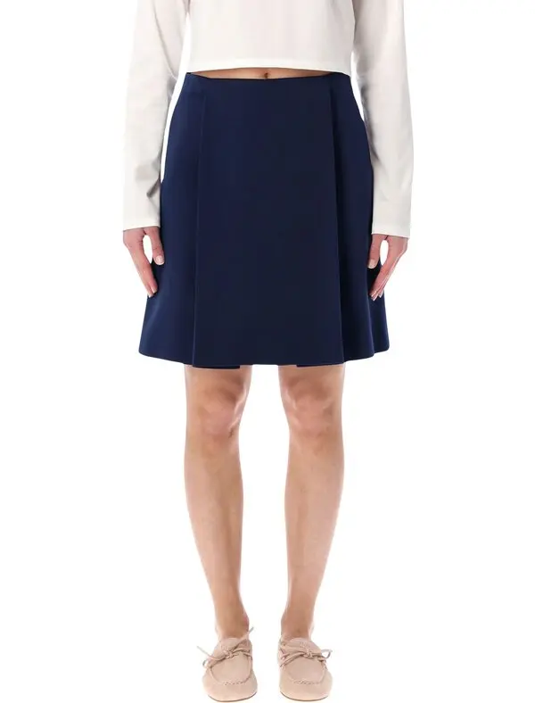 Miu Miu Mini Skirt In Technical Fabric - Blue