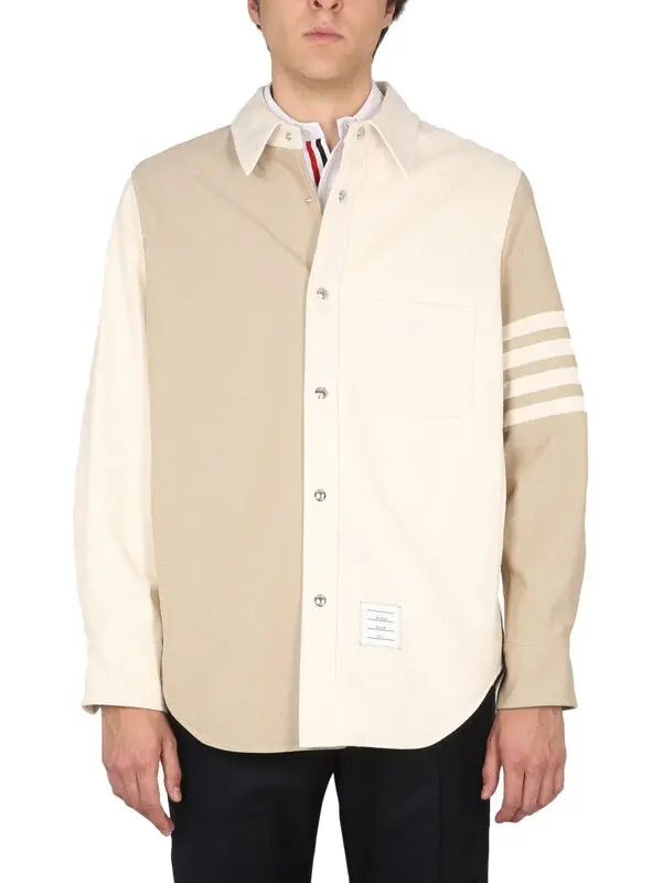 Thom Browne Two-tone Cotton Denim Jacket