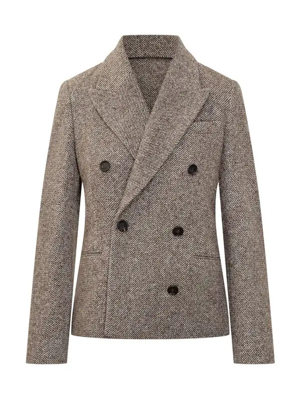 Brunello Cucinelli Doubled Layered Blazer - Marrone