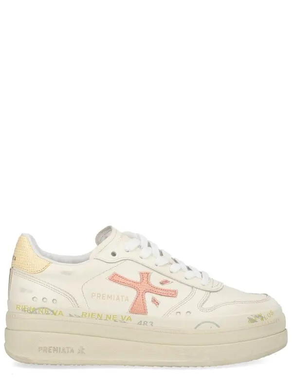 Premiata Platform Low-top Sneakers - White
