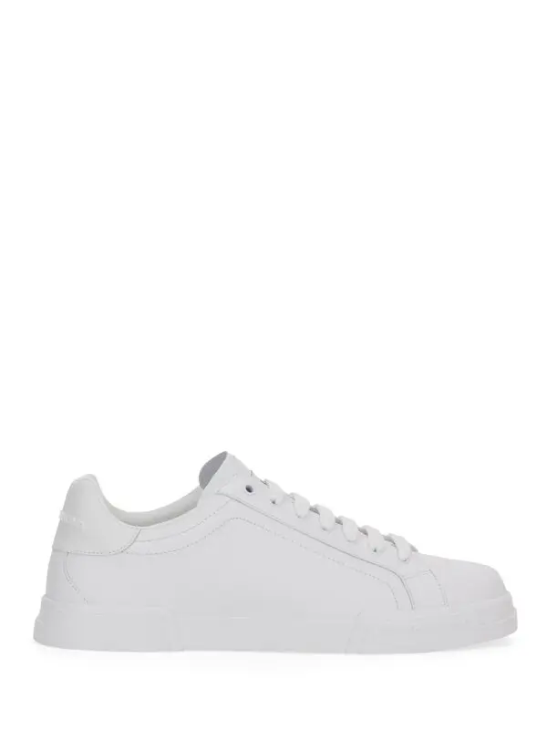 Dolce & Gabbana Portofino Light Sneaker In Calfskin - White