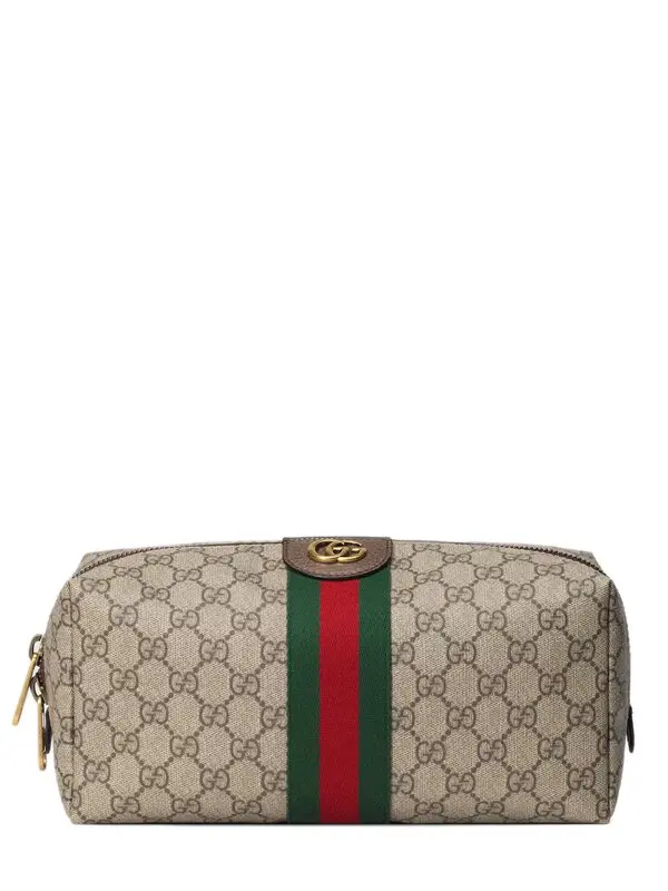 Gucci Soft Gg Supreme Mini Bag With Double G Hardware - Beige