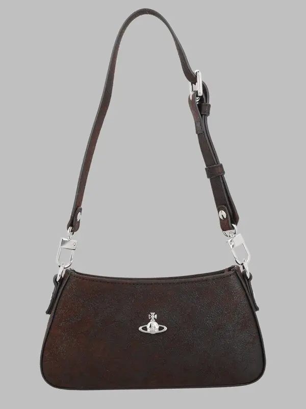 VIVIENNE WESTWOOD Leather Shoulder Bag - Brown