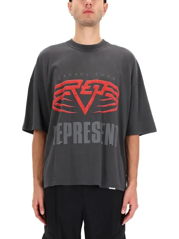 REPRESENT Oversized Graphic T-shirt - Grey