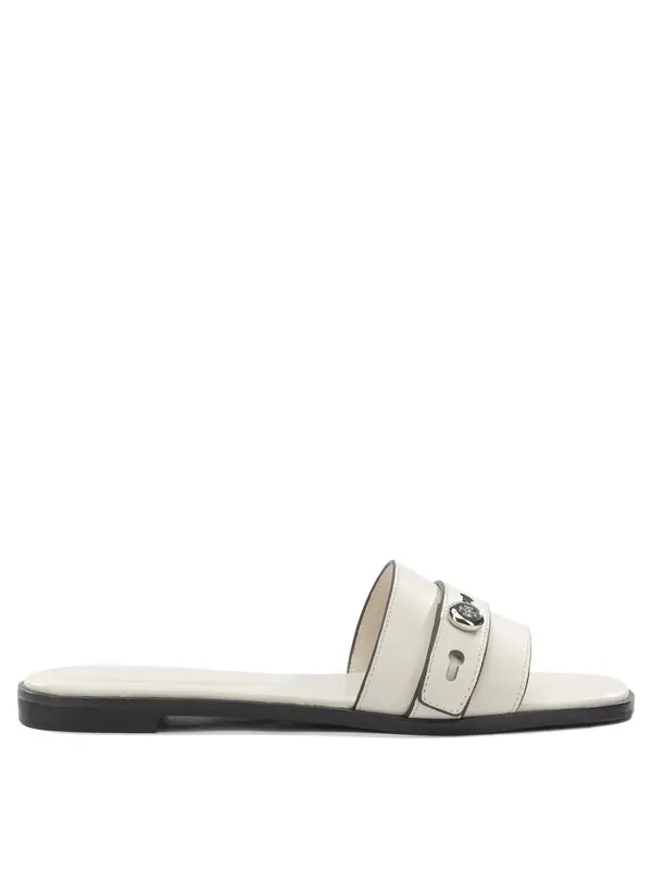 Tory Burch Romy Suede Slide Sandals - White