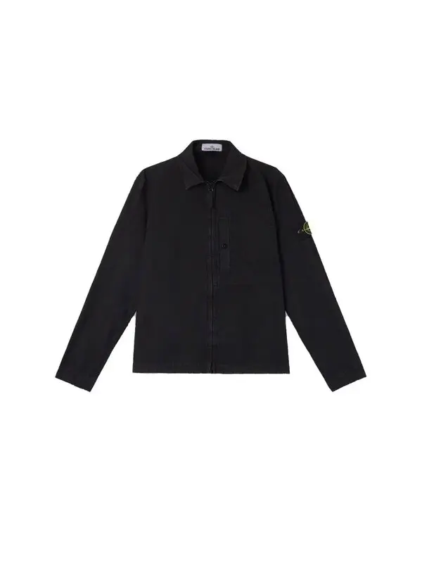 Stone Island Regular-fit Zip-up Overshirt With Organic Cotton Stretch Broken Twill - Multicolour