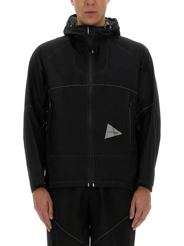 AND WANDER 3l Ul Rain Jacket - Black