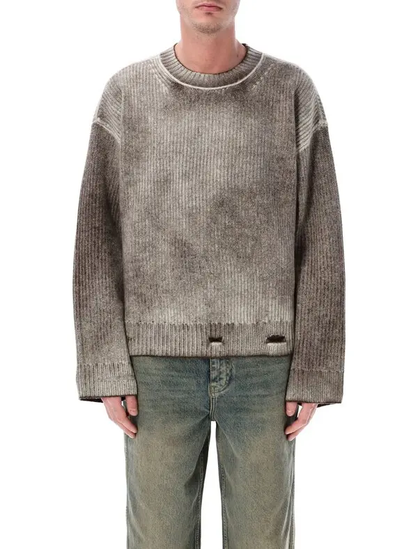 REPRESENT Reversible Fade Out Knit Sweater - Brown