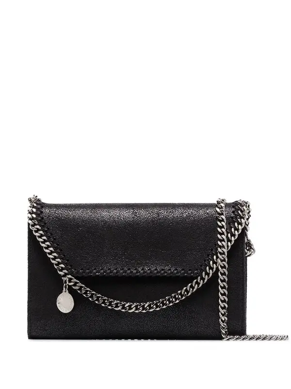 Stella McCartney Vegan Mini Shoulder Bag With Glossy Finish - Nero