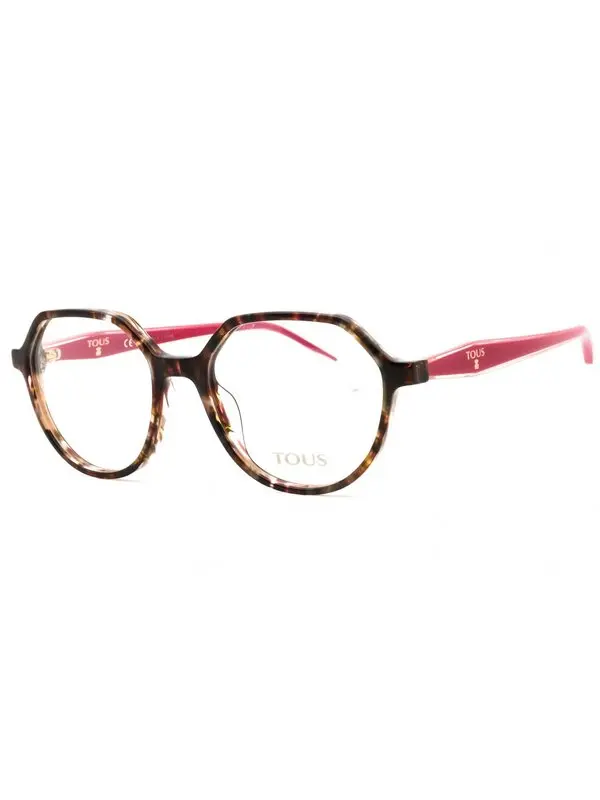TOUS Round Acetate Eyeglasses For - 09bd - Brown Havana/red
