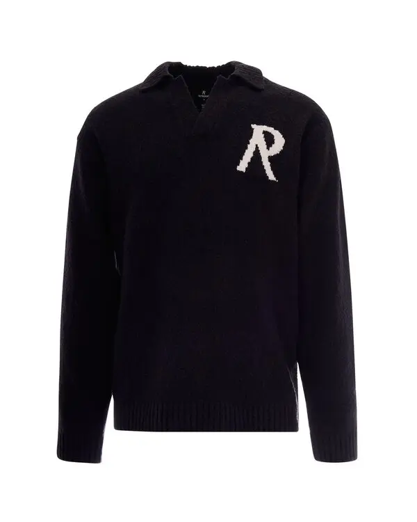 REPRESENT Relaxed Fit Knitted Polo Sweater