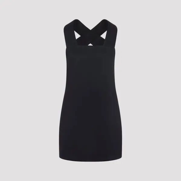 Khaite Cross-over Backless Mini Dress - Black