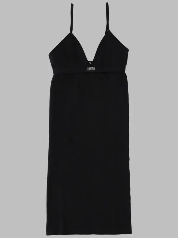 MAISON MARGIELA Sleeveless Slip Midi Dress - Black