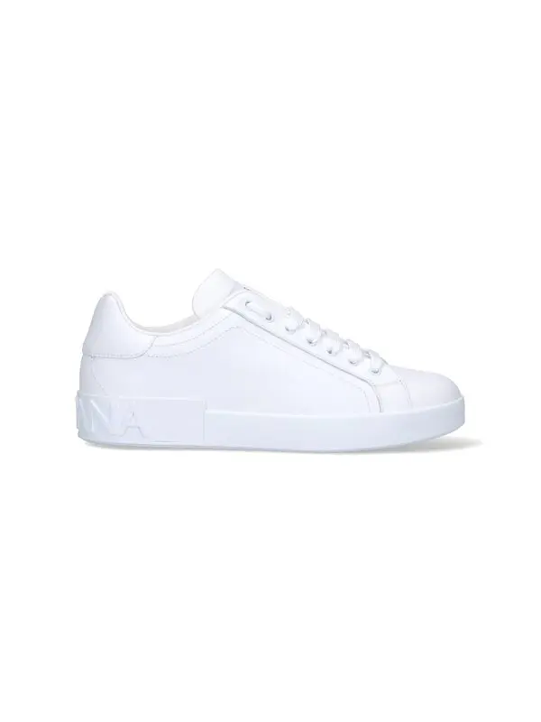 Dolce & Gabbana Premium Leather Sneakers - White