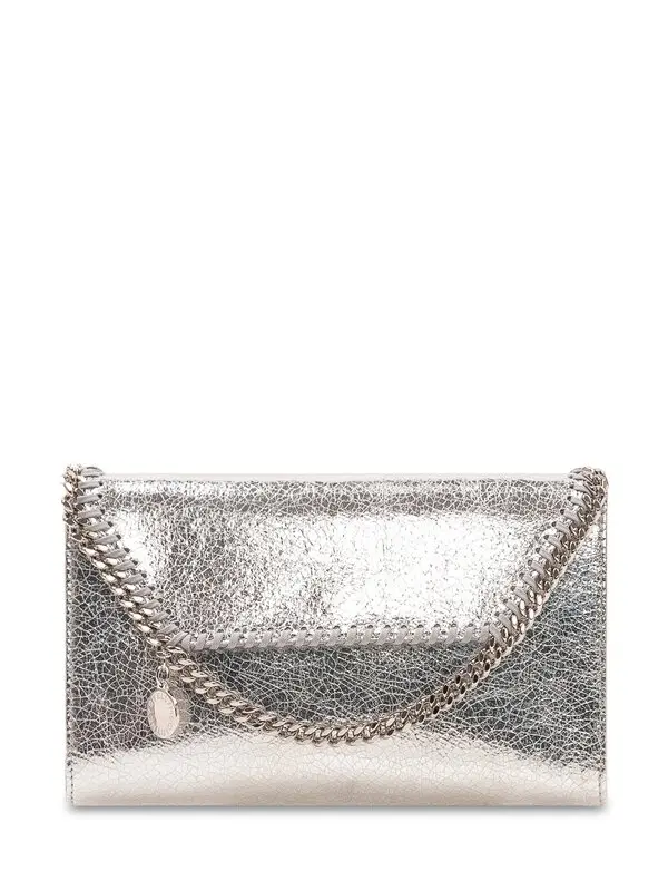 Stella McCartney Mini Portasheet Wallet With Chain - Silver