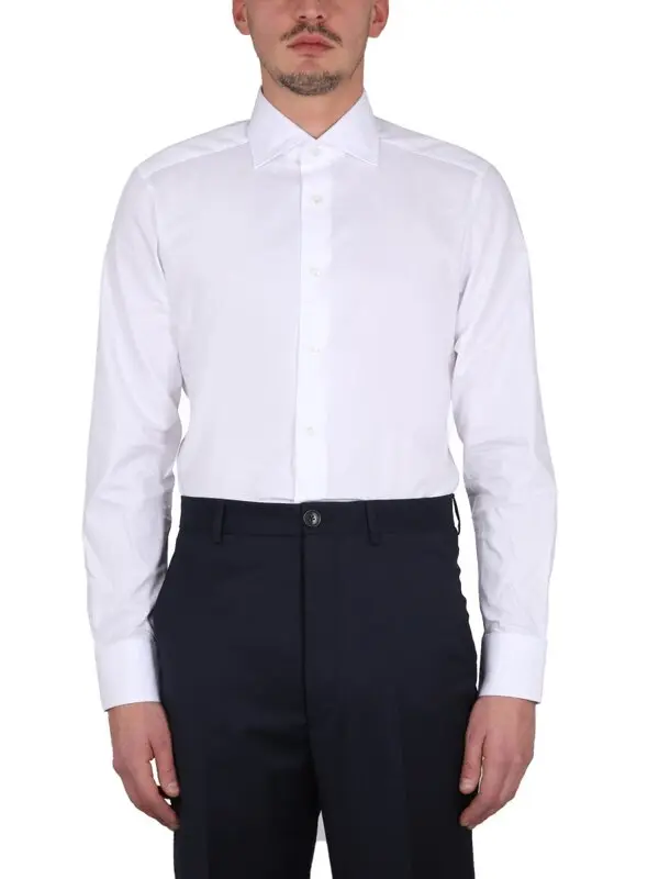 Zegna Spread-collar Cotton Shirt